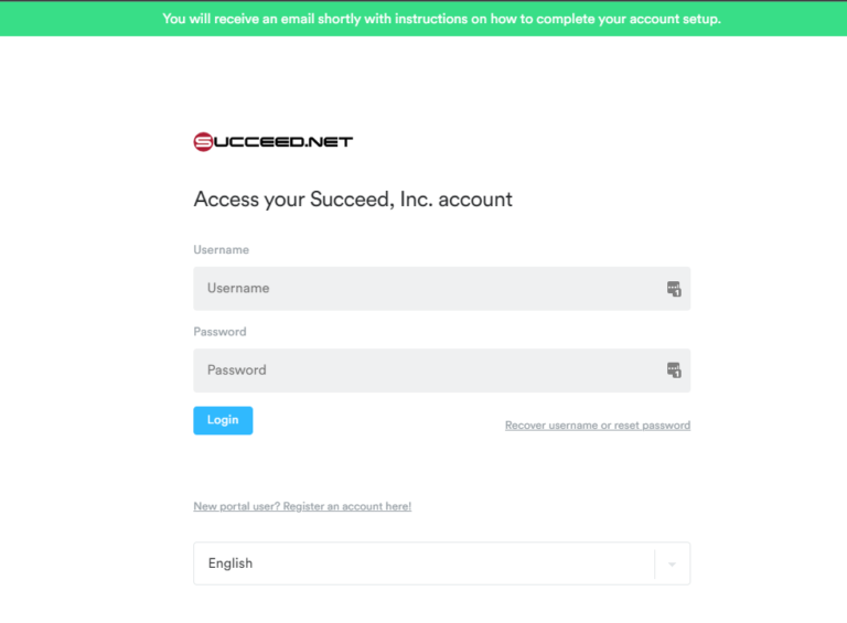 First time logging into mysucceed.net – Succeed.Net Knowledgebase