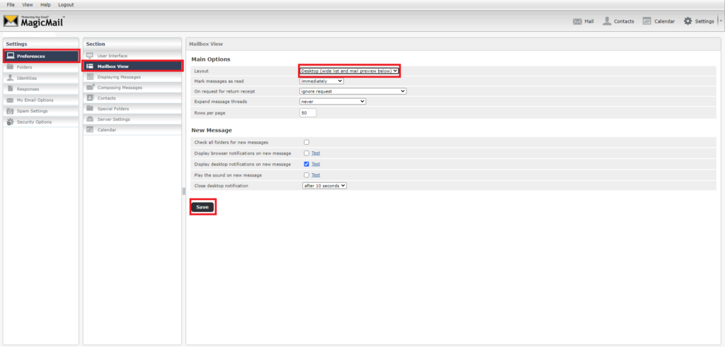 Change Webmail Layout – Succeed.Net Knowledgebase