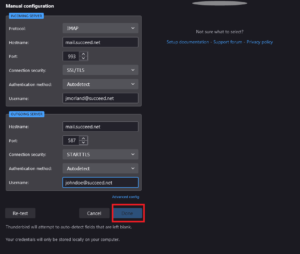 Thunderbird Email Configuration – Succeed.Net Knowledgebase