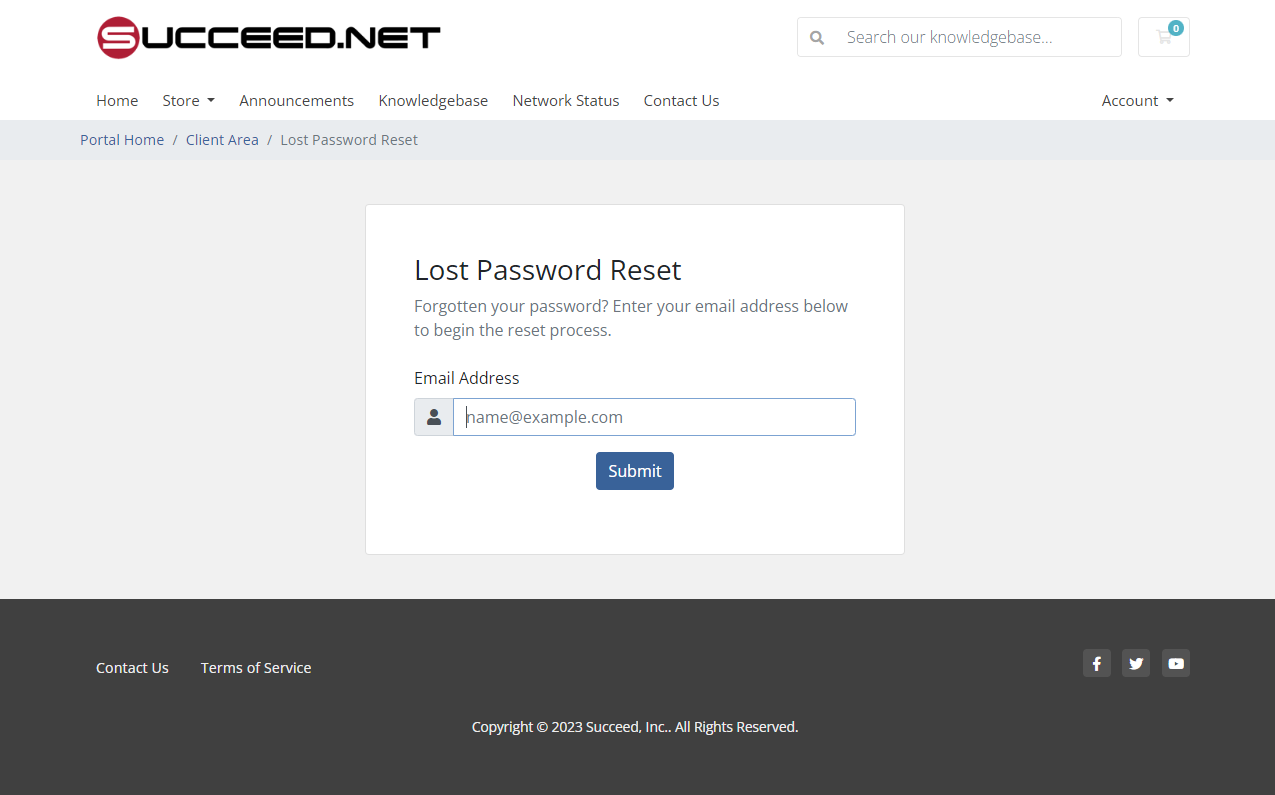 Can’t Log In/Forgot Password – Succeed.Net Knowledgebase