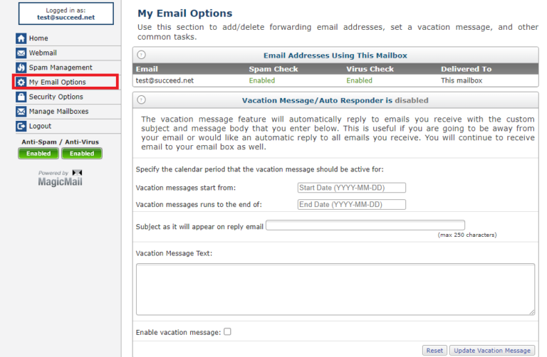 How to Add an Email Forward – Succeed.Net Knowledgebase