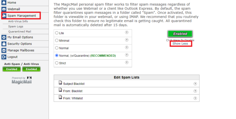 How do I adjust my anti-spam settings? – Succeed.Net Knowledgebase